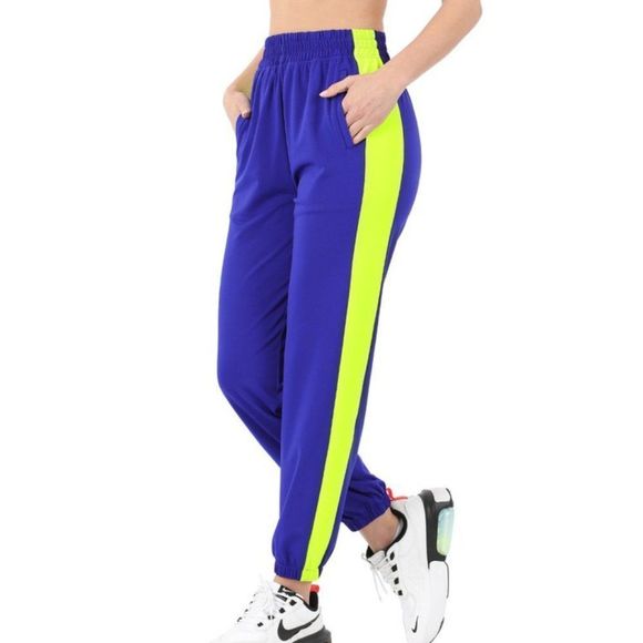 Pants & Jumpsuits | Vibrantblue Trackpants With Side Panel Pockets And ...